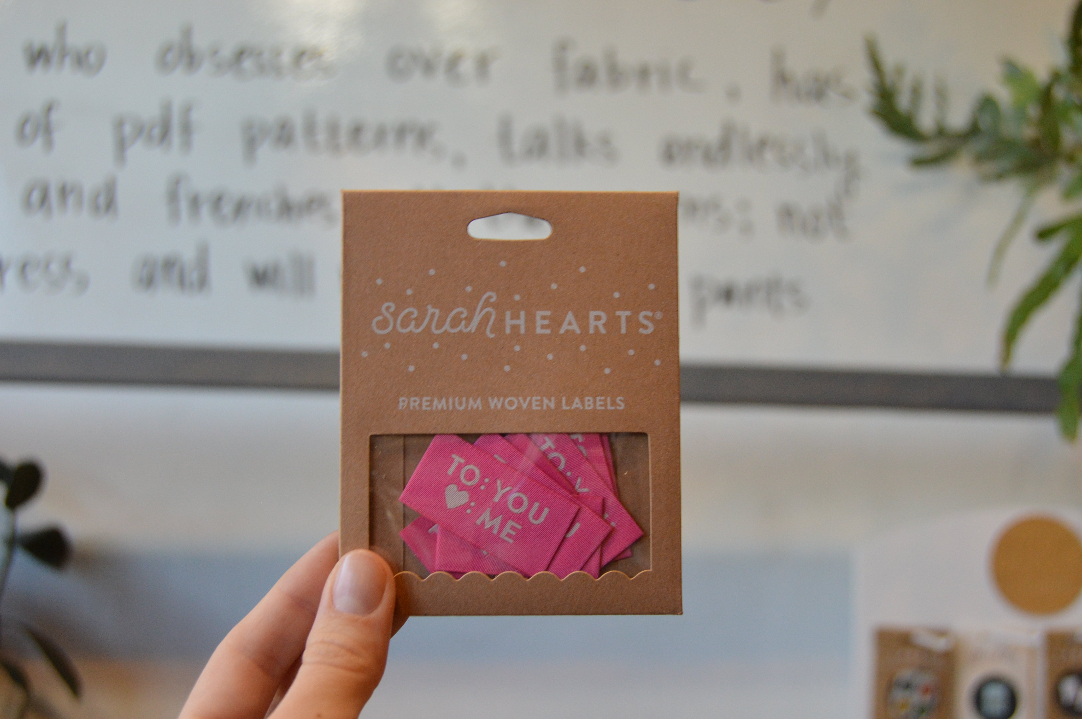 To You Love Me Labels | Sarah Hearts | Salt Lake Sewciety