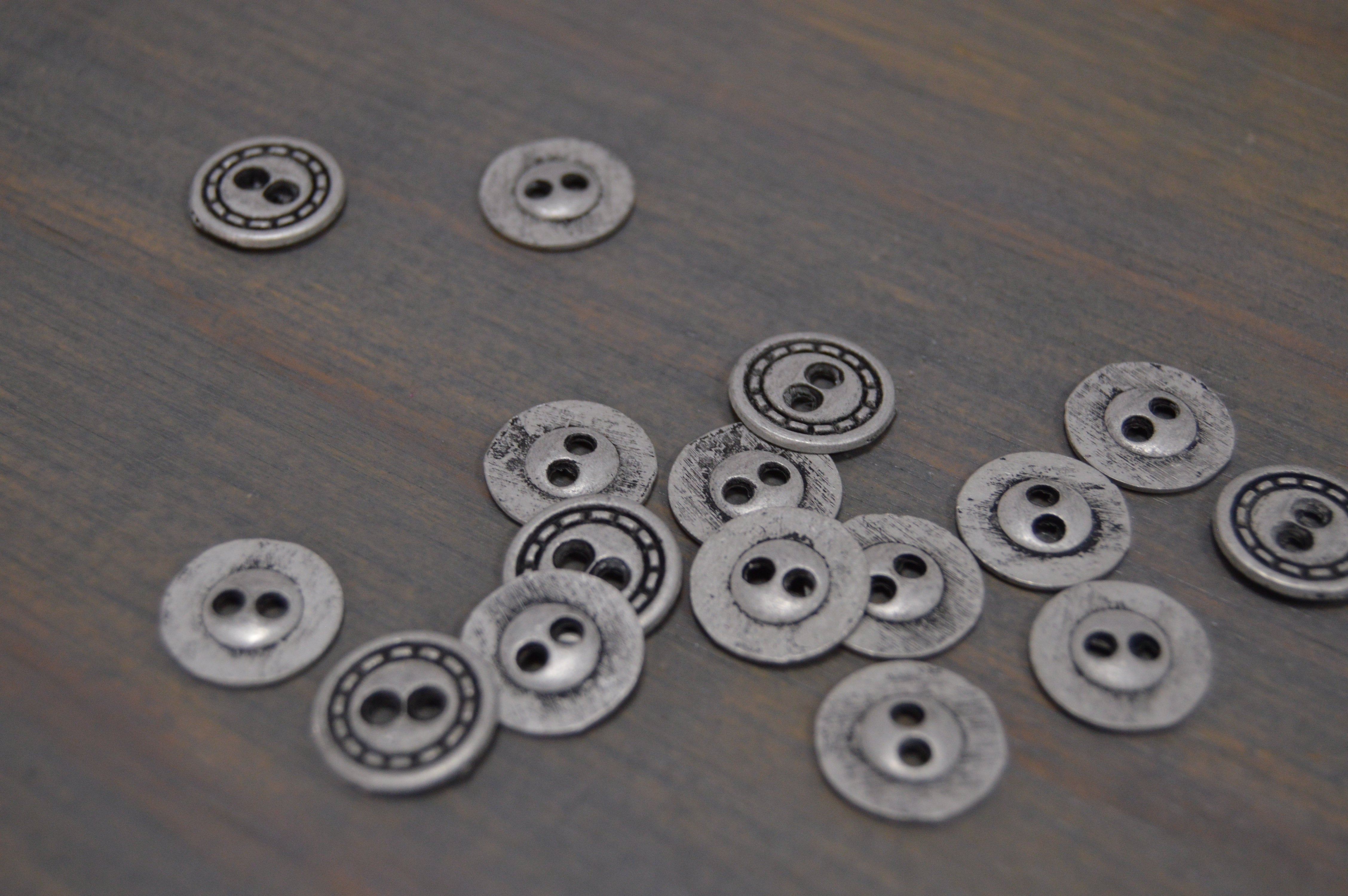 Silver Stitches Buttons (1/2") | Salt Lake Sewciety