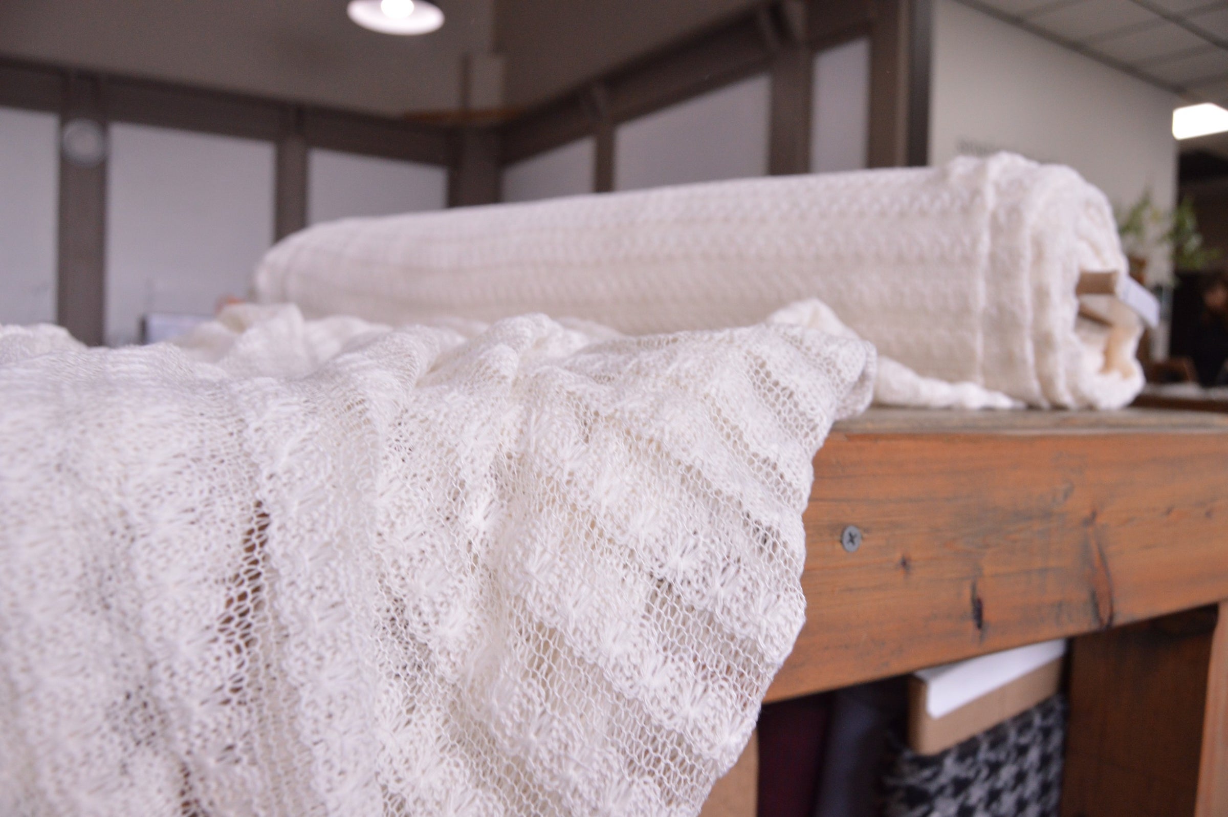Deadstock Sweater Knit | Cream Lace | Salt Lake Sewciety