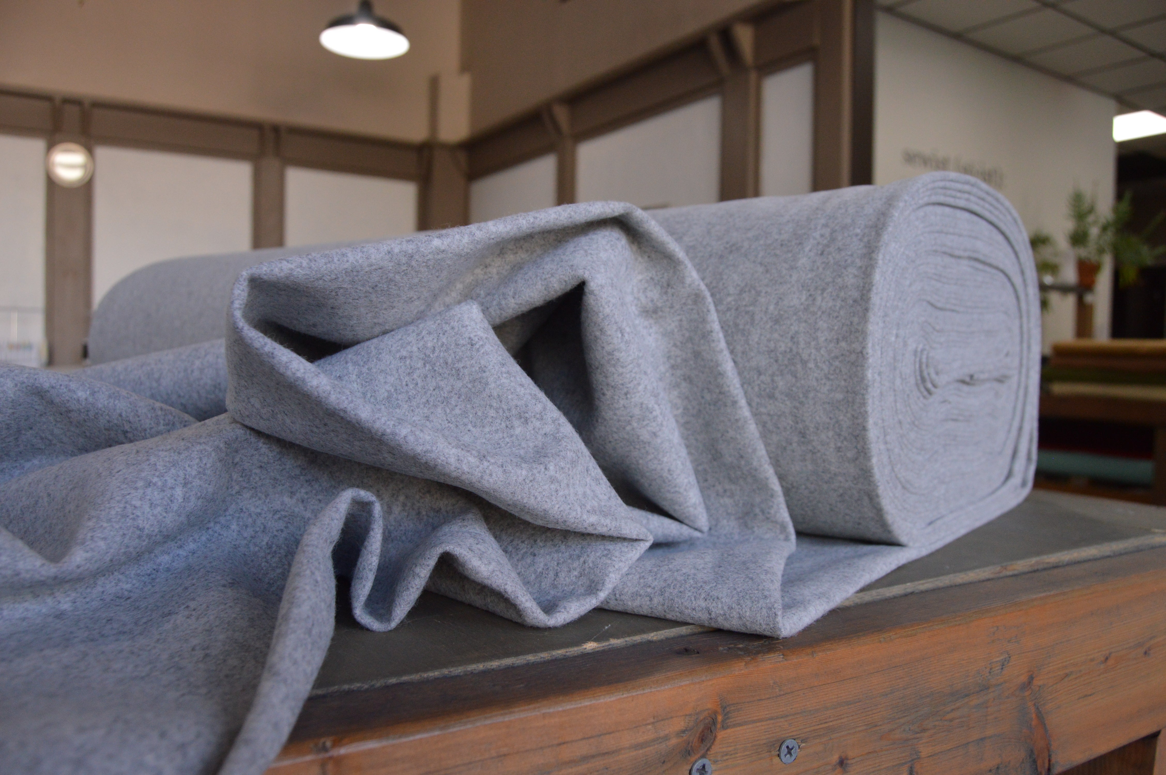 Deadstock Boiled Wool | Heather Gray | Salt Lake Sewciety
