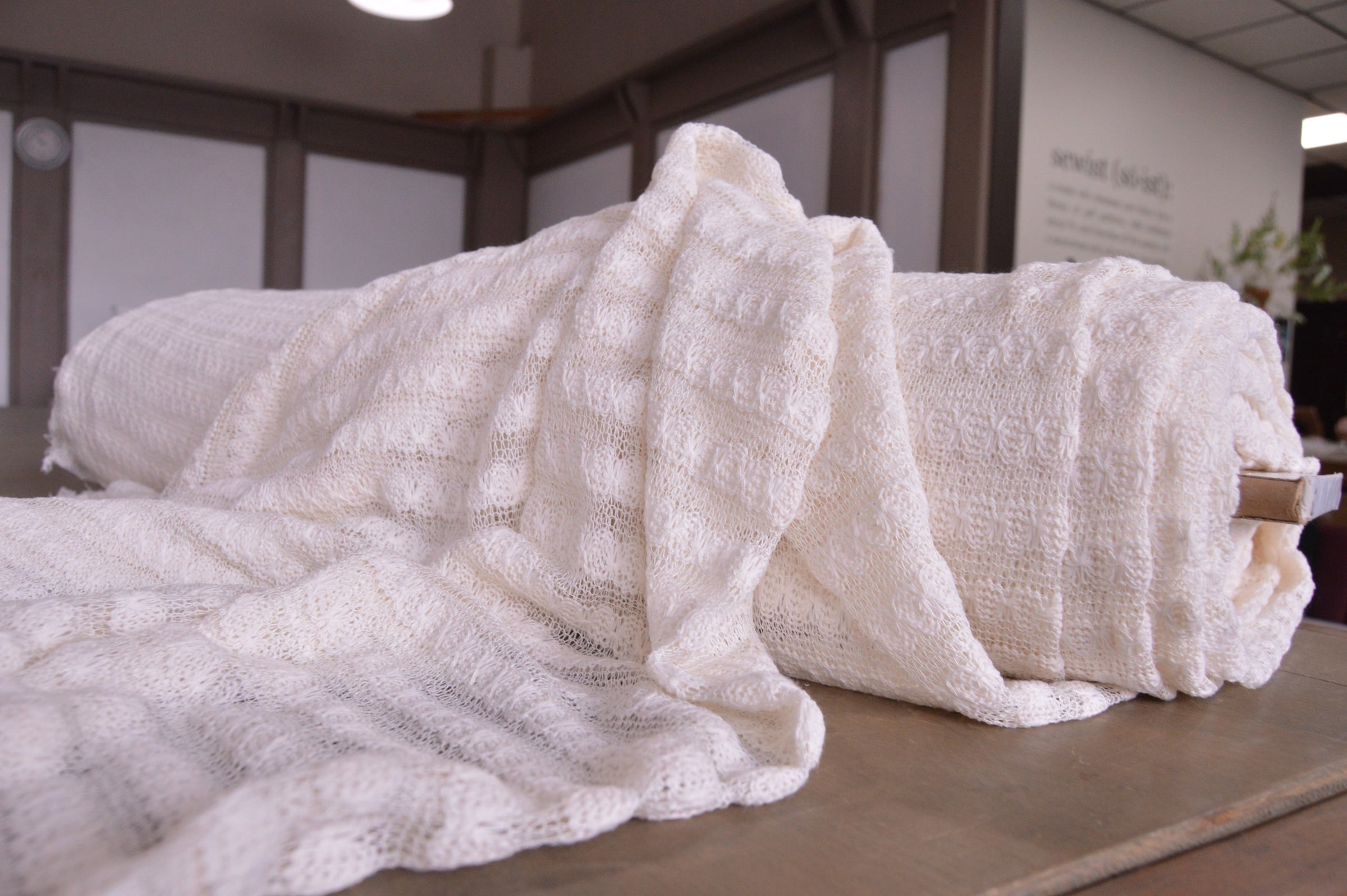 Deadstock Sweater Knit | Cream Lace | Salt Lake Sewciety