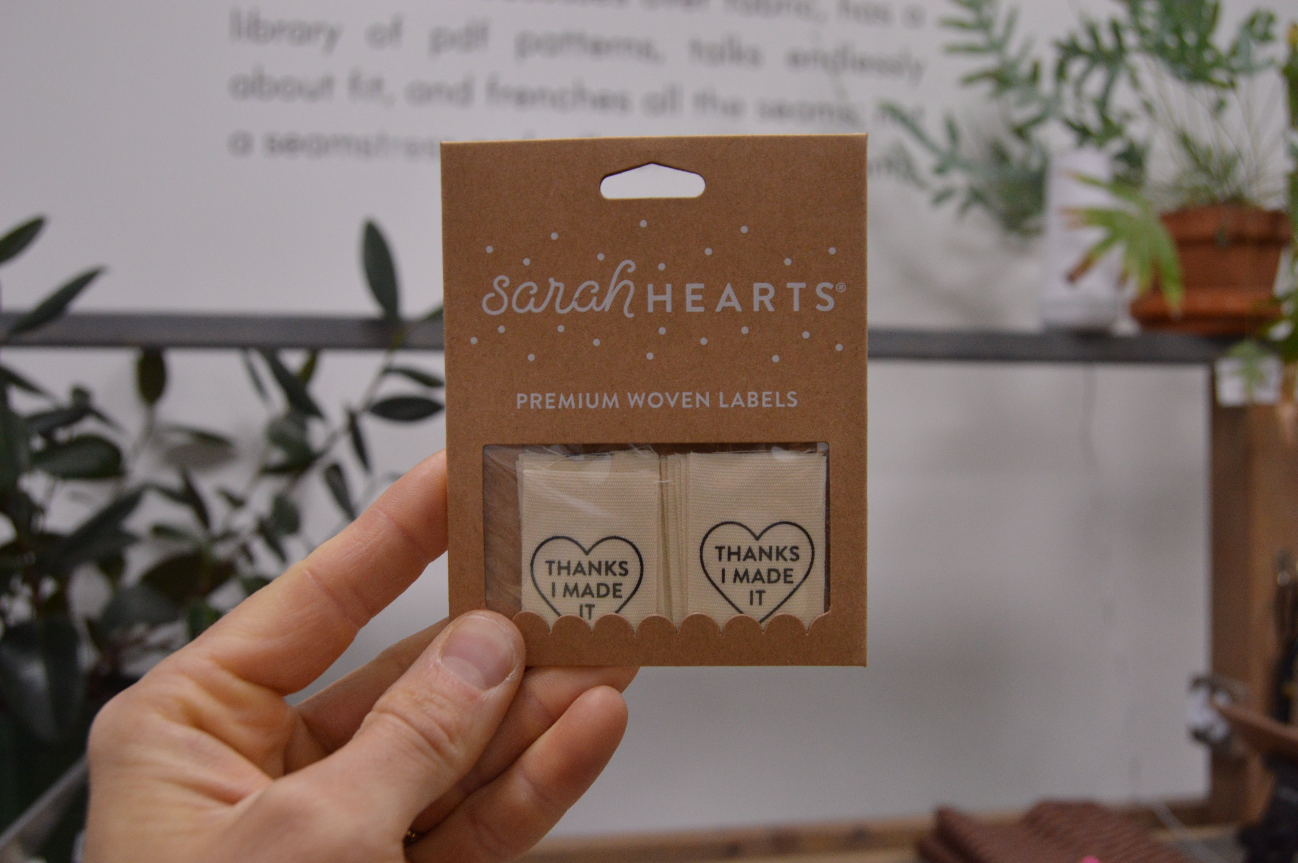 Thanks I Made It Heart Labels | Sarah Hearts | Salt Lake Sewciety