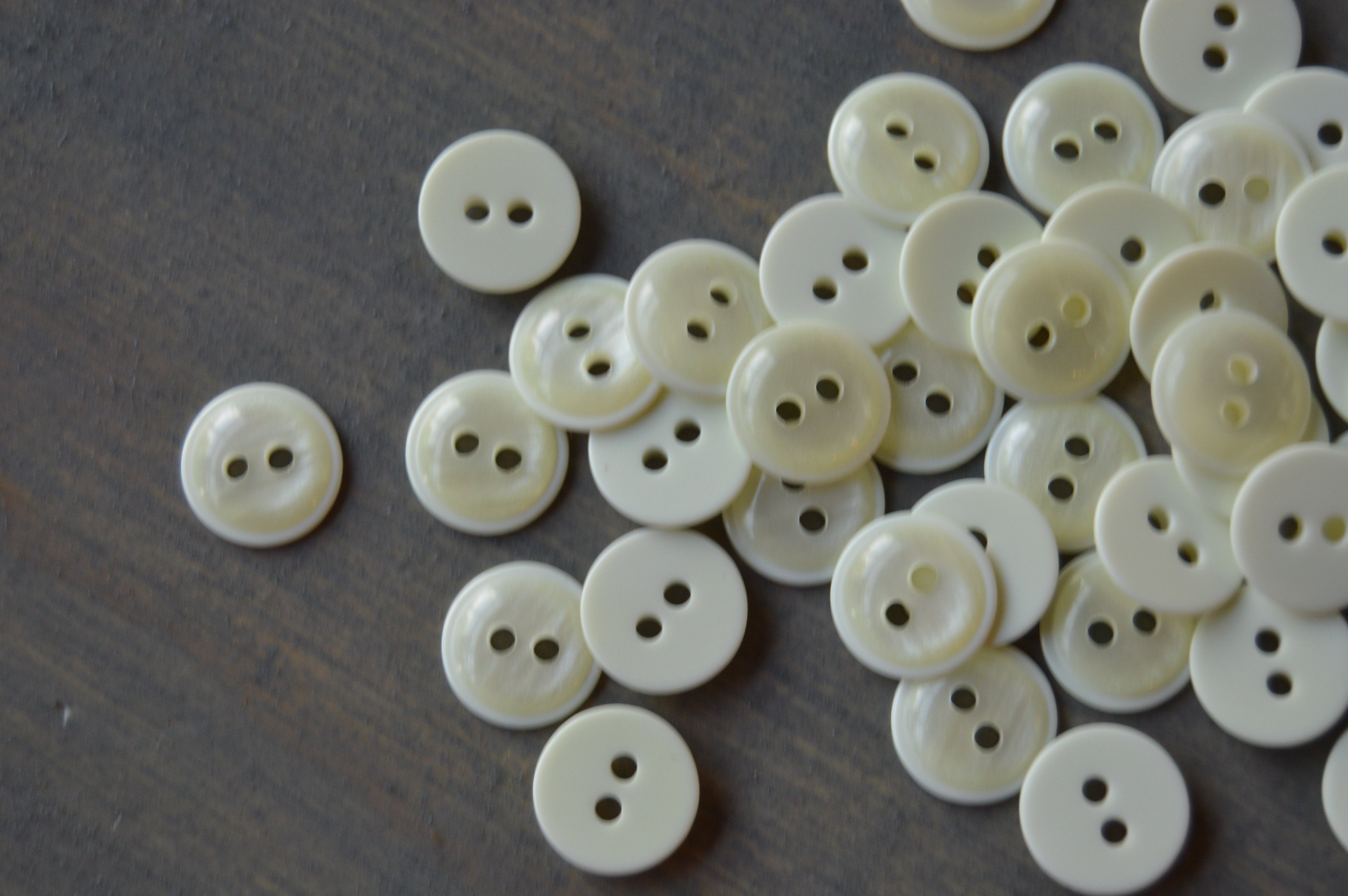 Iridescent Ivory Buttons (1/2") | Salt Lake Sewciety