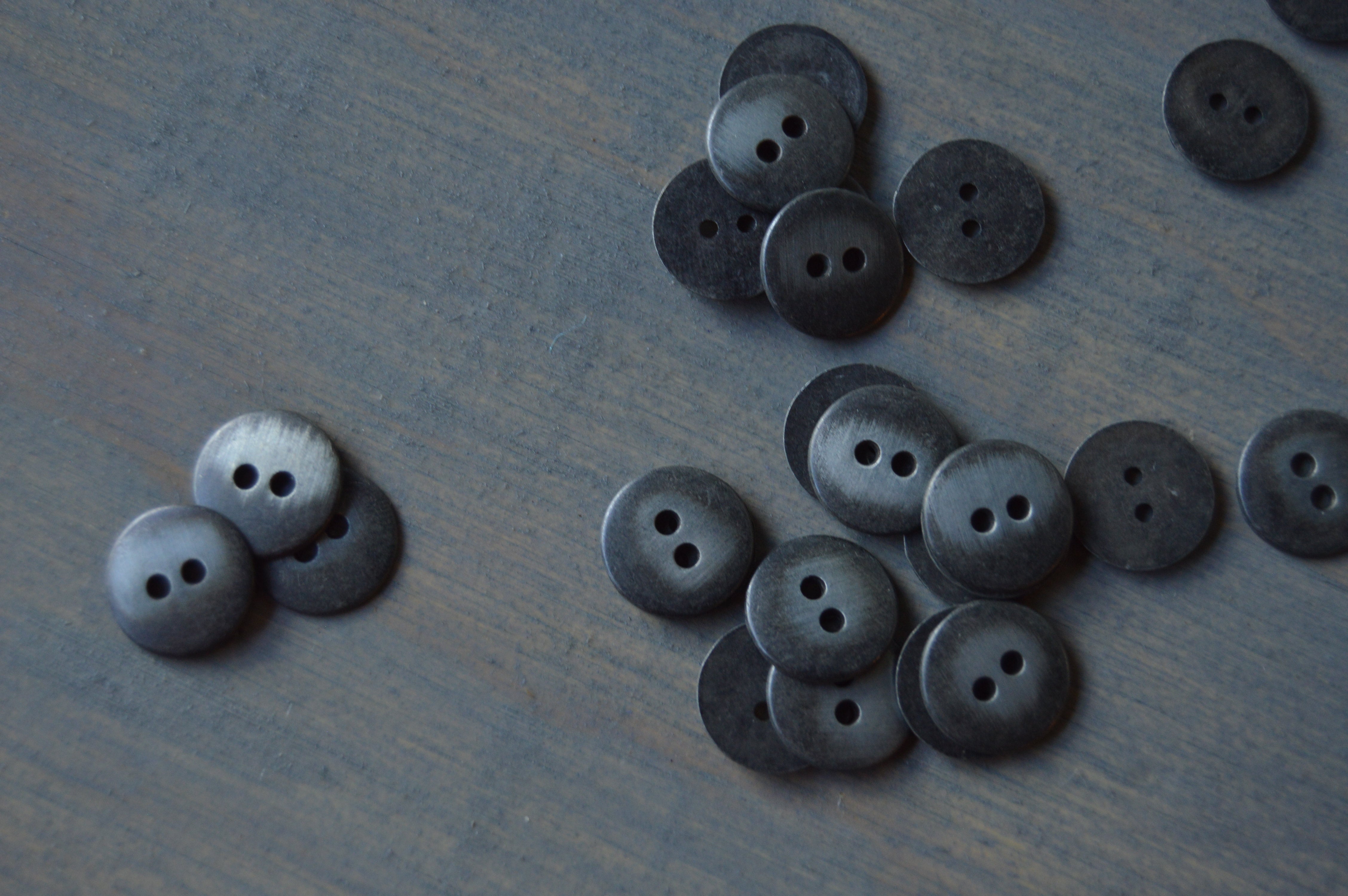 Brushed Gray & Silver Buttons (19/32") | Salt Lake Sewciety