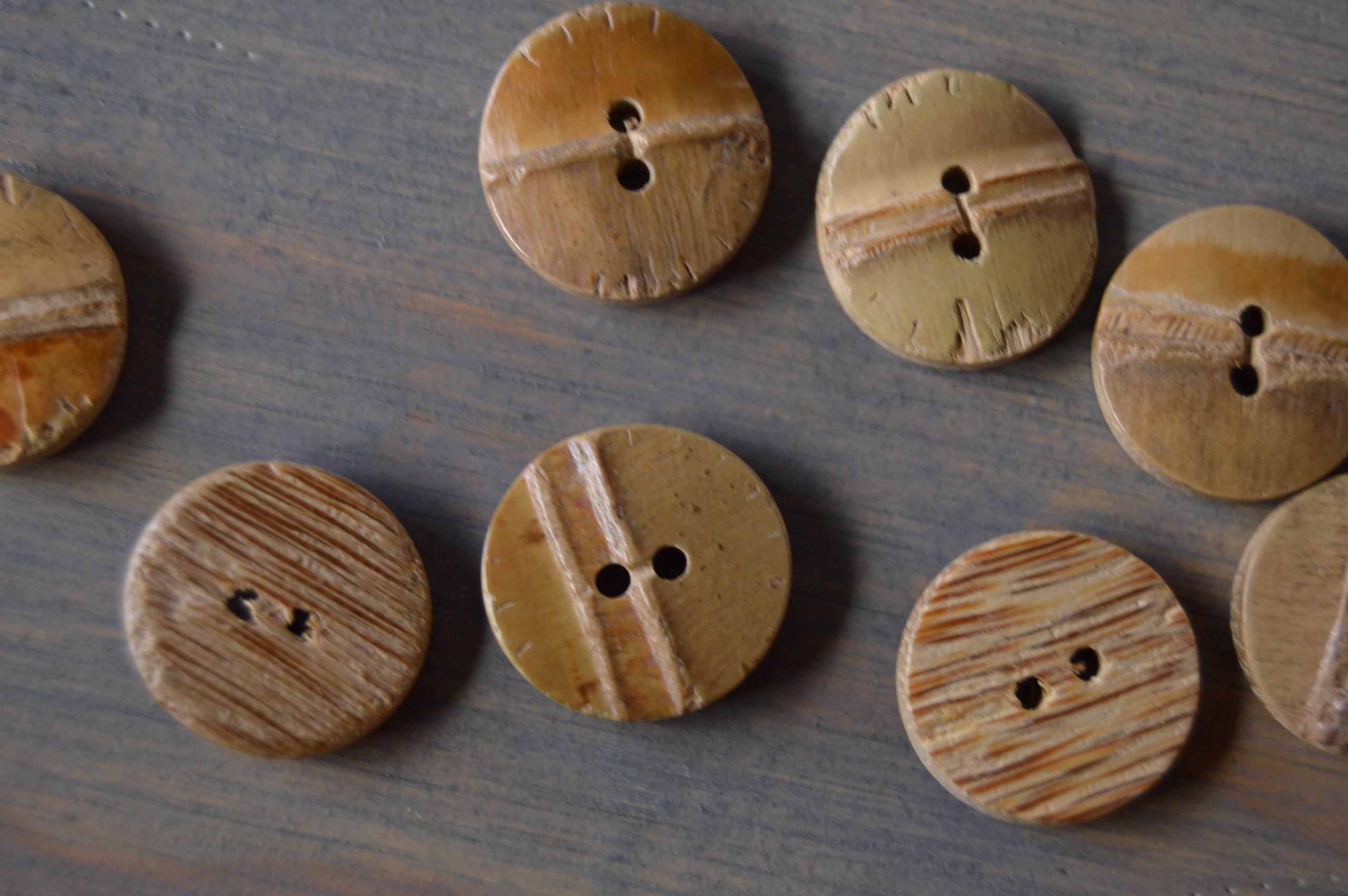 Textured Bamboo Buttons (13/16") | Salt Lake Sewciety
