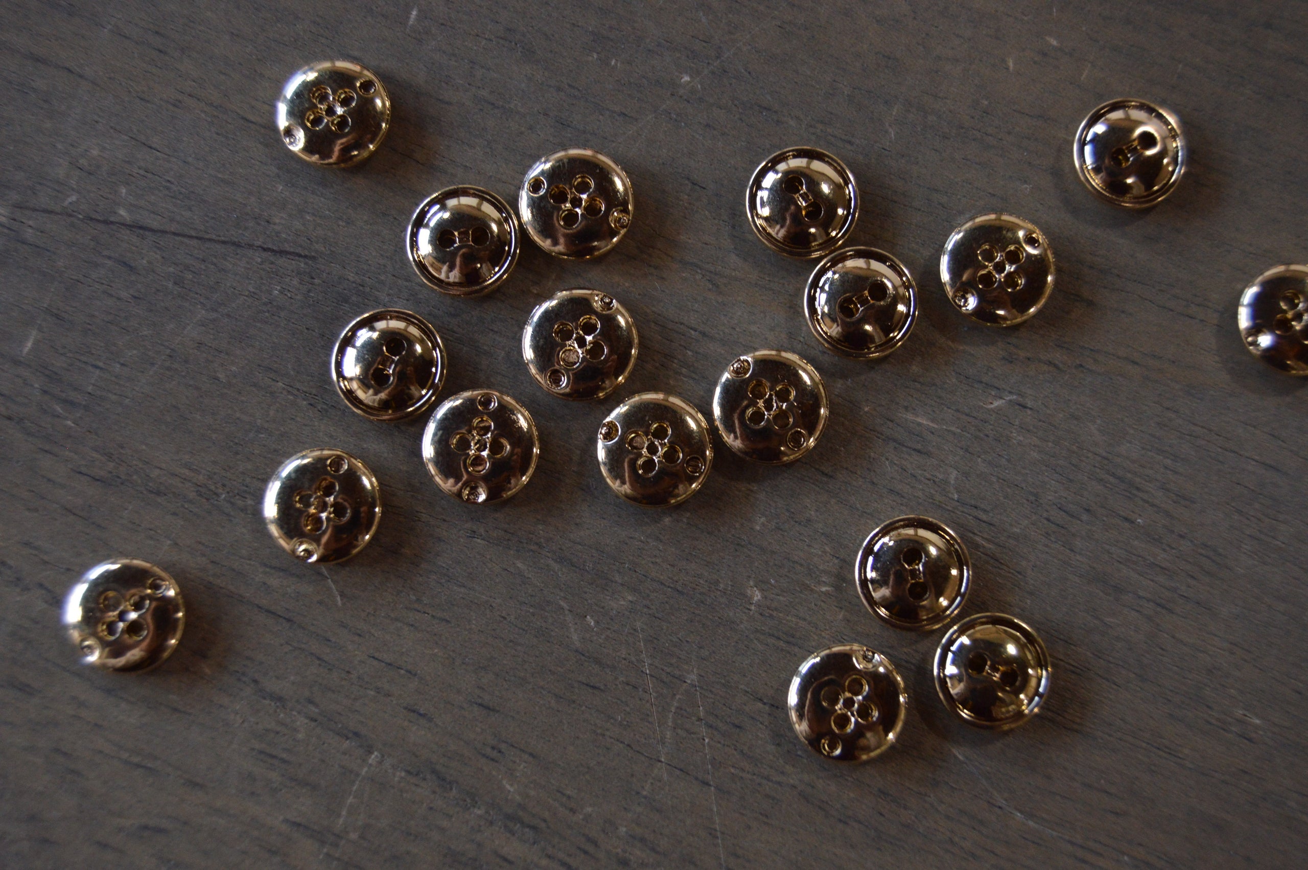 Metallic Gold Buttons (7/16") | Salt Lake Sewciety