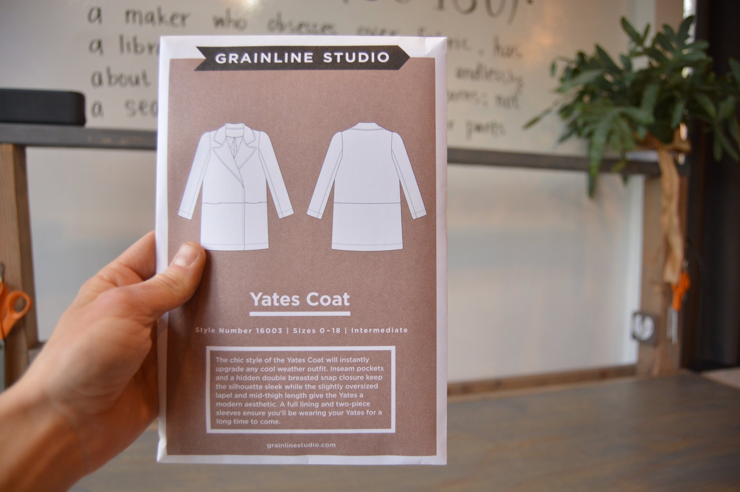 Yates Coat Paper Pattern | Grainline Studios | Salt Lake Sewciety