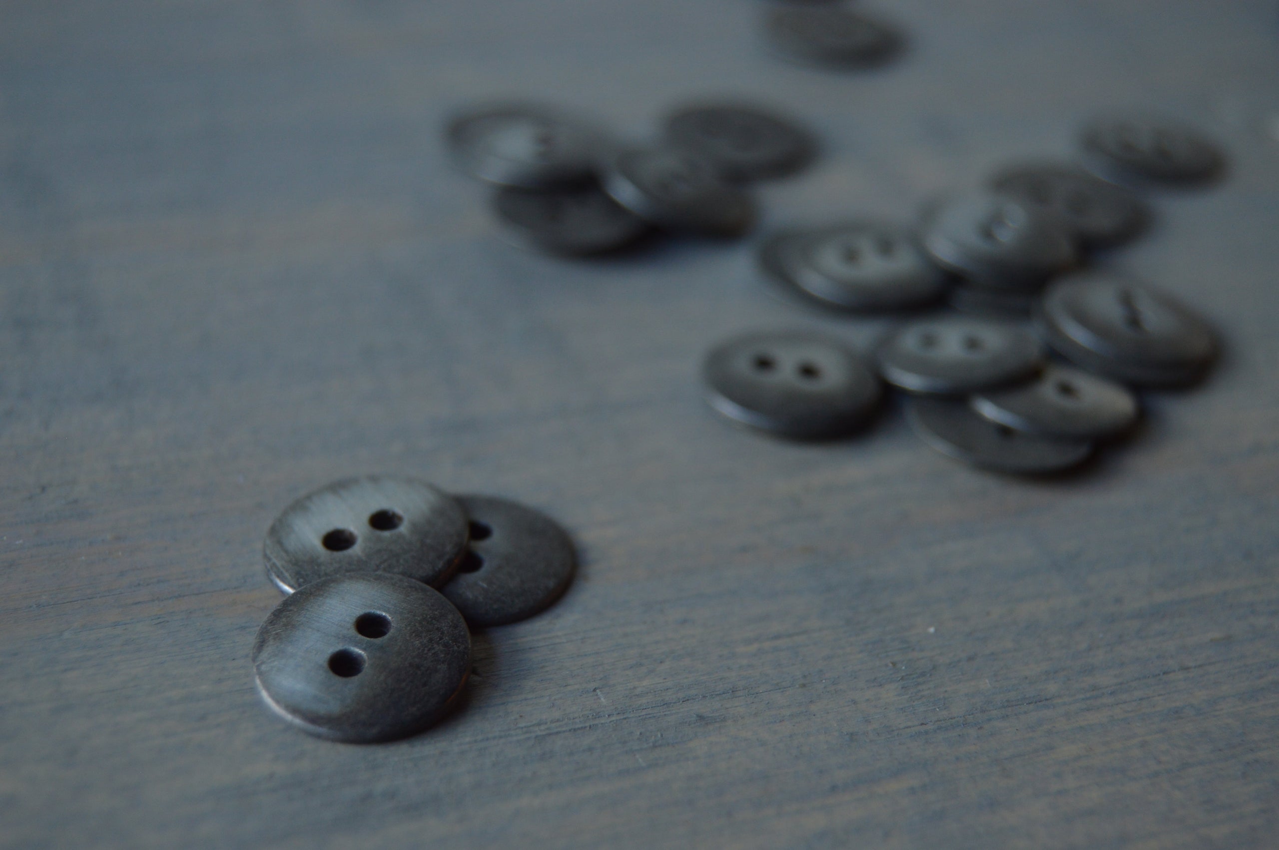 Brushed Gray & Silver Buttons (19/32") | Salt Lake Sewciety
